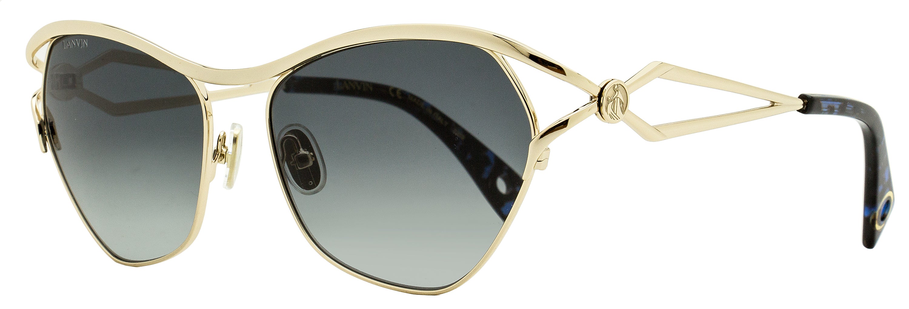 Lanvin Mother & Child Sunglasses LNV114S 721 Gold/Blue Havana 58mm ...