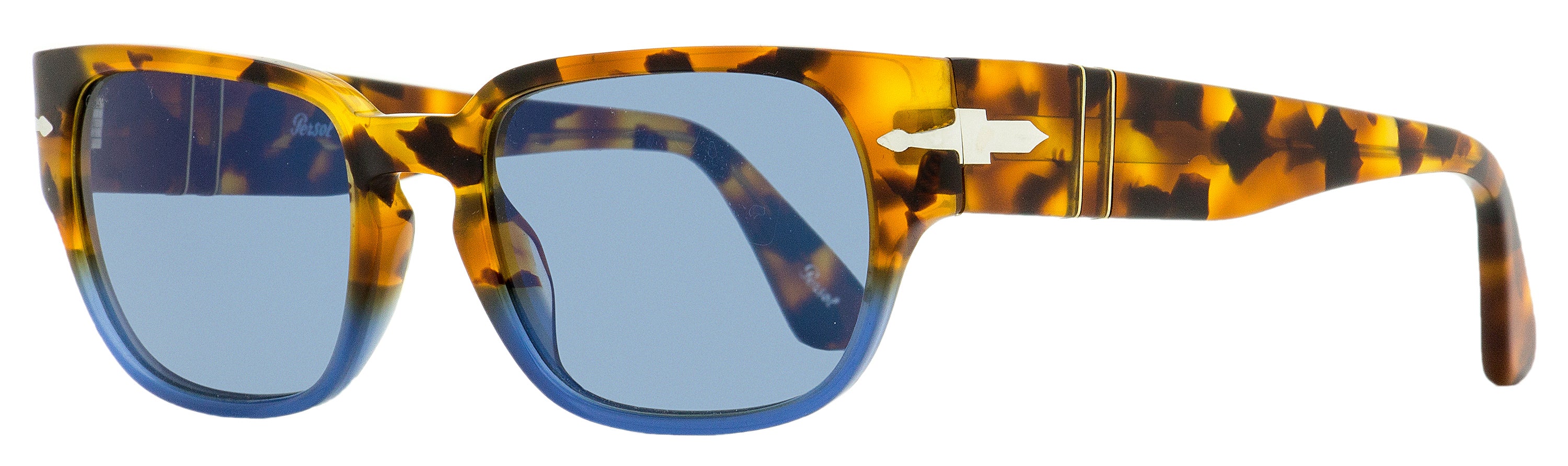 Persol Rectangular Sunglasses PO3245S 1120/56 Tortoise/Blue 52mm ...