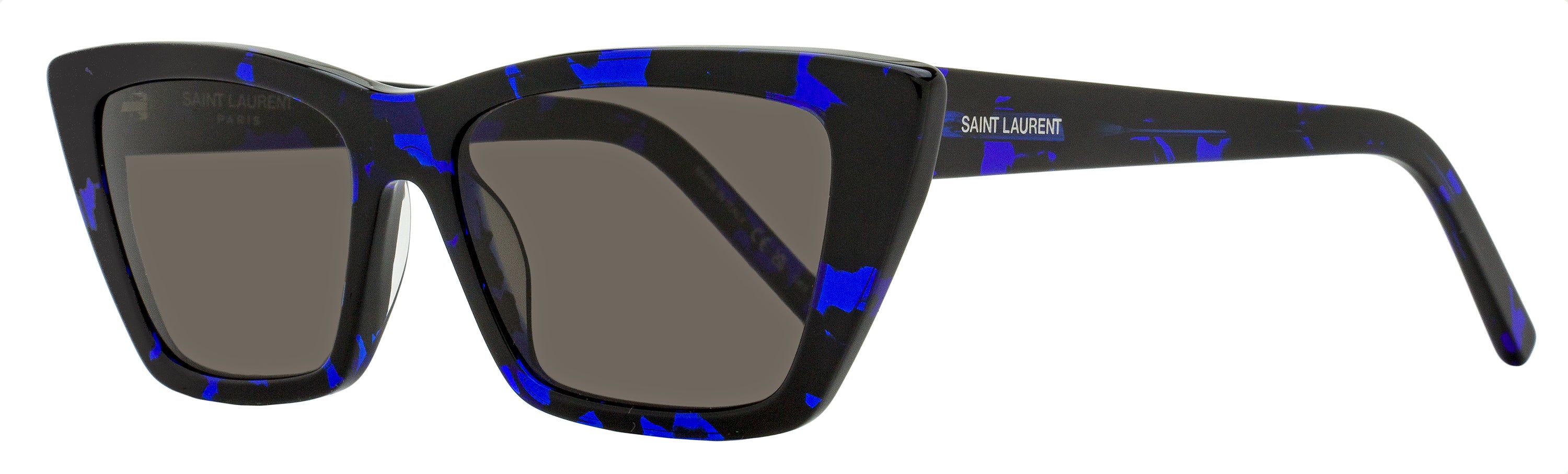 Saint Laurent Mica Sunglasses SL 276 009 Blue Havana 53mm YSL – Stepani ...
