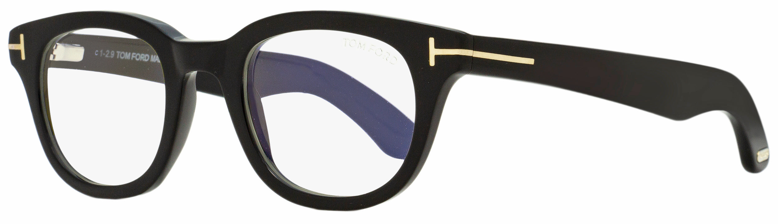 Tom Ford Blue Block Eyeglasses TF5558B 001 Black/Gold 46mm FT5558 ...
